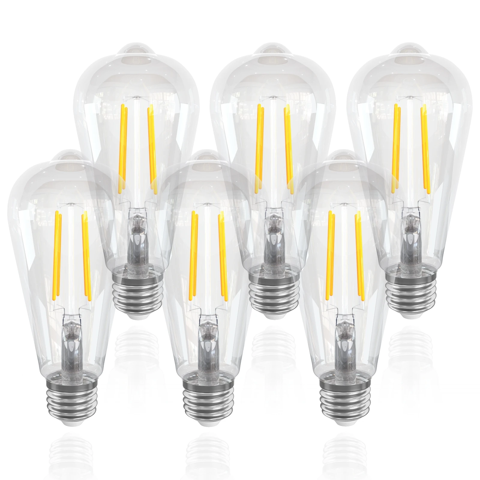 6pcs-ST64-6W-120V-E26-Retro-Edison-Filament-Bulb-Warm-Cool-White-2700K ...