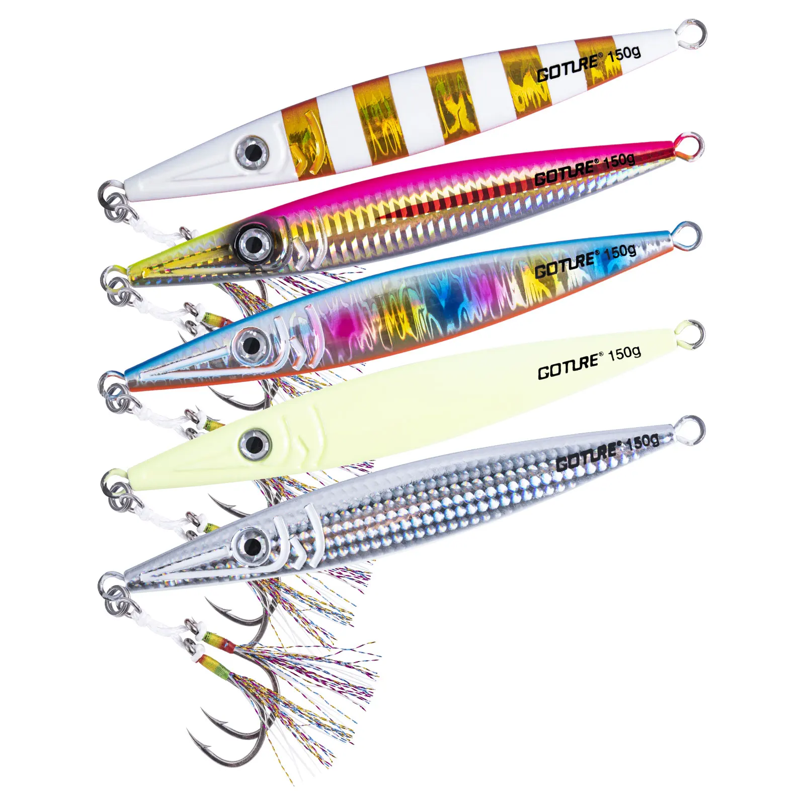 Goture Luminous Fast Sinking Jigging Casting Lure 80g 100g 150g 200g ...
