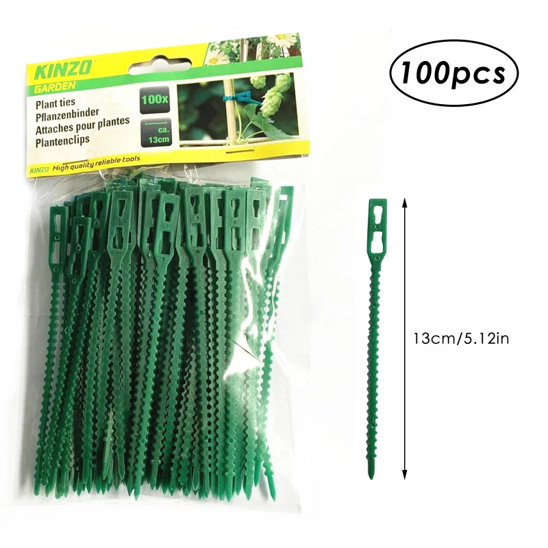 Plastic-Plant-Ties-Reusable-Fastener-Greenhouse-Grow-Kit-For-Garden ...