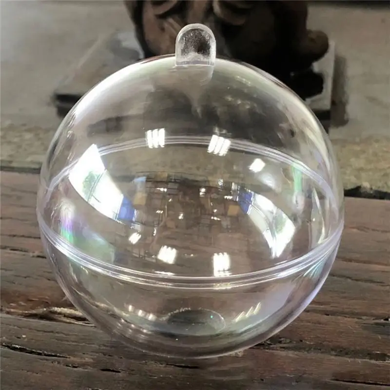 Christmas-DIY-Acrylic-Hollow-Ball-Clear-Balls-Fillable-Ornaments-Ball ...