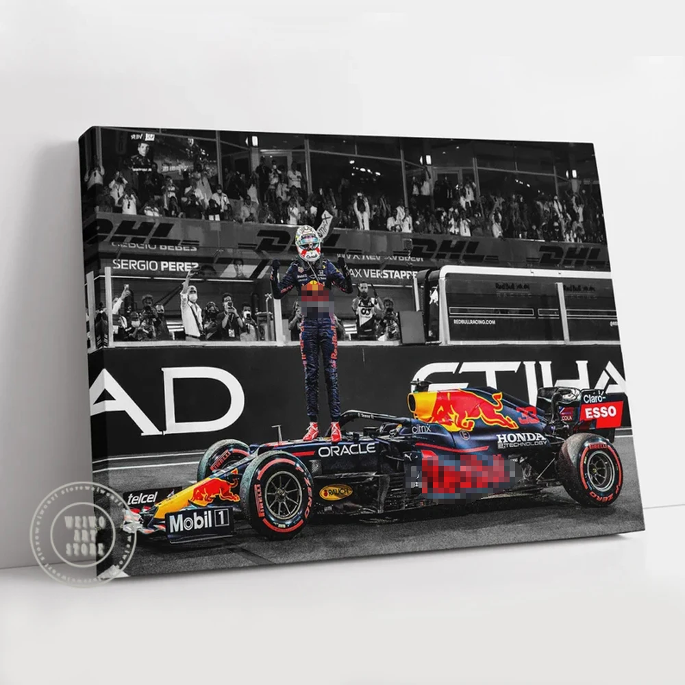 Tableau - Toile,Max Verstappens F1 affiche de course,impression sur ...