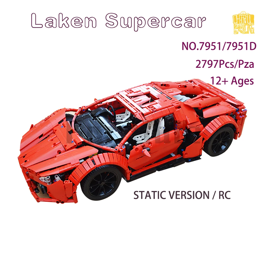 Moc Laken Supercar Model With PDF Drawings Building Blocks Bricks Kids ...