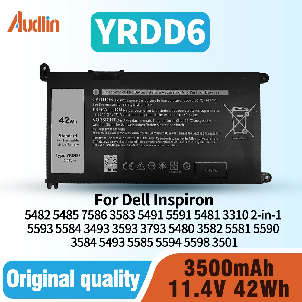 YRDD6 1VX1H Battery for Dell Inspiron 5482 5485 7586 3583 5491 5591 ...
