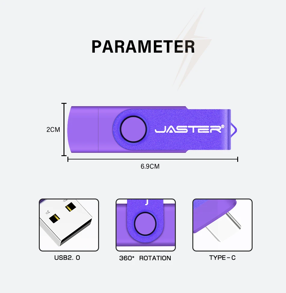 JASTER TYPE-C USB Stick Фиолетовый 64 ГБ | AliExpress