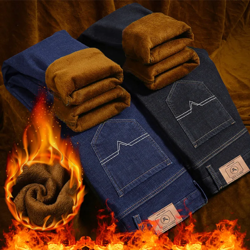 Men-Winter-Thermal-Jeans-Snow-Warm-Plush-Stretch-Straight-Jeans-Man-Thicken-Fleece-Denim-Long ...