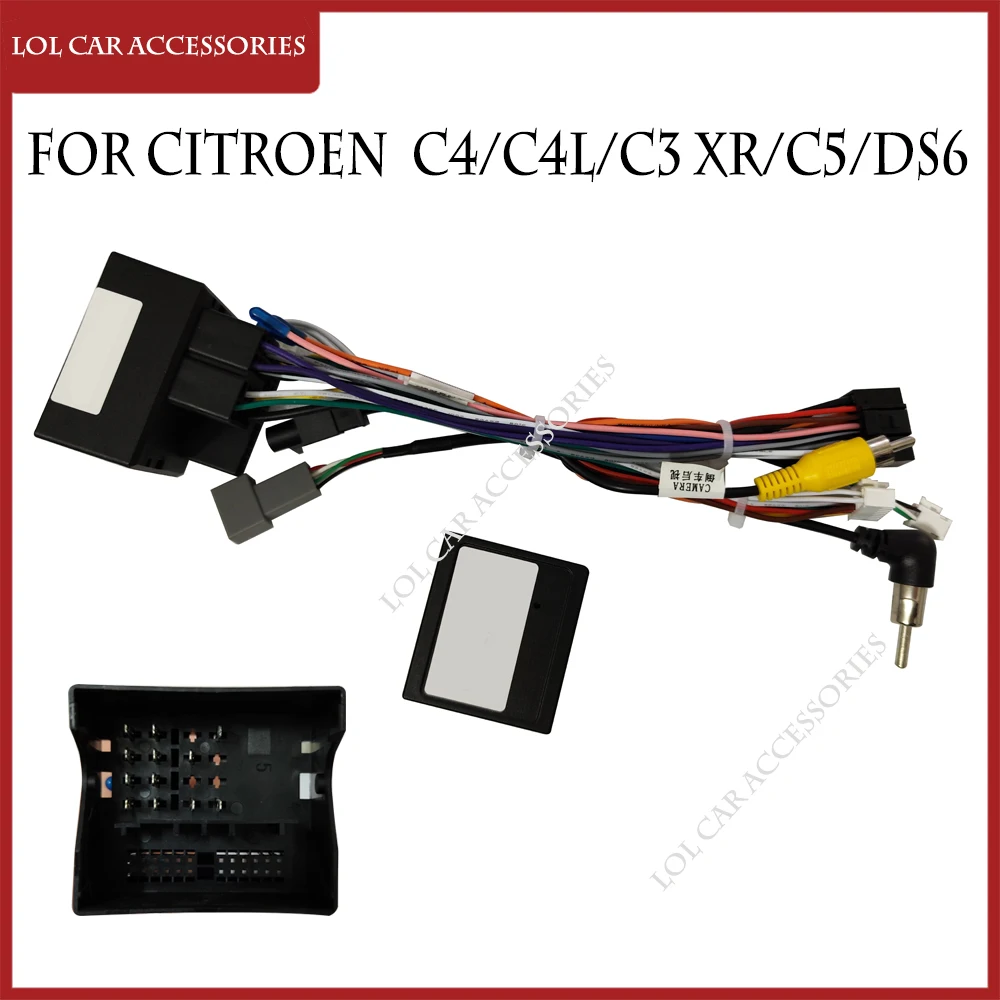 For Citroen C4/C4L/C3 XR/C5/DS6 Car Radio GPS MP5 Player Android Power Cable Canbus Box Panel ...