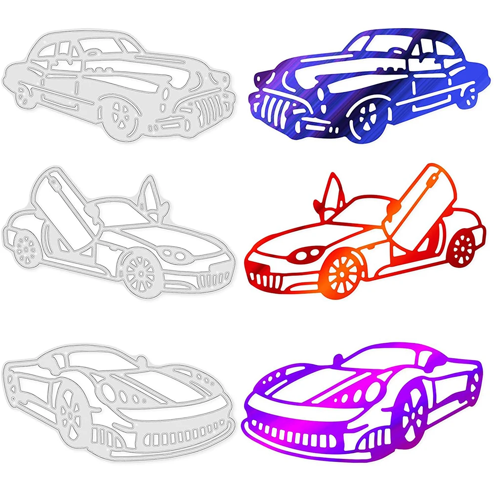 Cutting Dies Roadster Template Molds Stencils | Metal Die Cut Cars ...