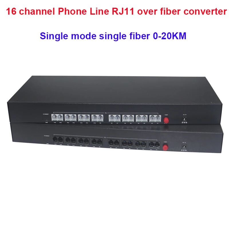 Voz fxs/fxo potes fibra multiplexer 16 portas rj11 linha de telefone ...