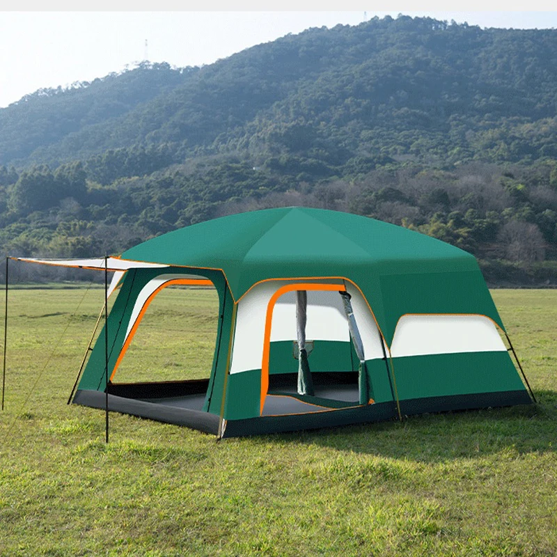 Outdoor Thick Rainproof Camping Tent, Travel 4-12P Double Layer Field ...