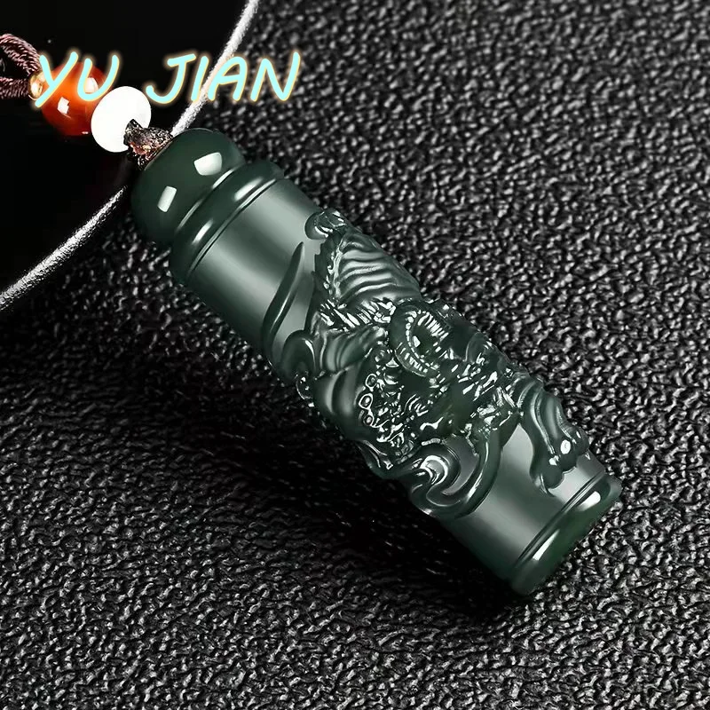 Natural-Authentic-Certification-Hetian-Qingyu-Carving-Round-Pixiu ...