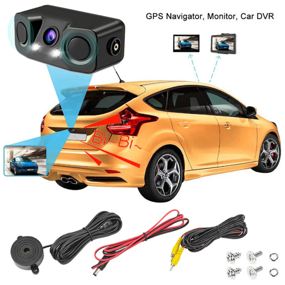 Car-Reverse-Backup-Rada-Sensors-Kit-3-In-1-LED-Display-Backup-Radar ...