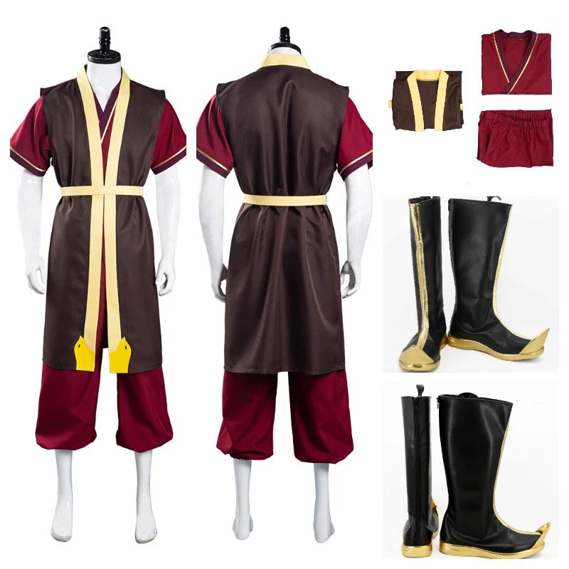 Zuko-Cosplay-Anime-Avatar-Men-Costume-Uniform-Top-Pants-Belt-Shoes ...