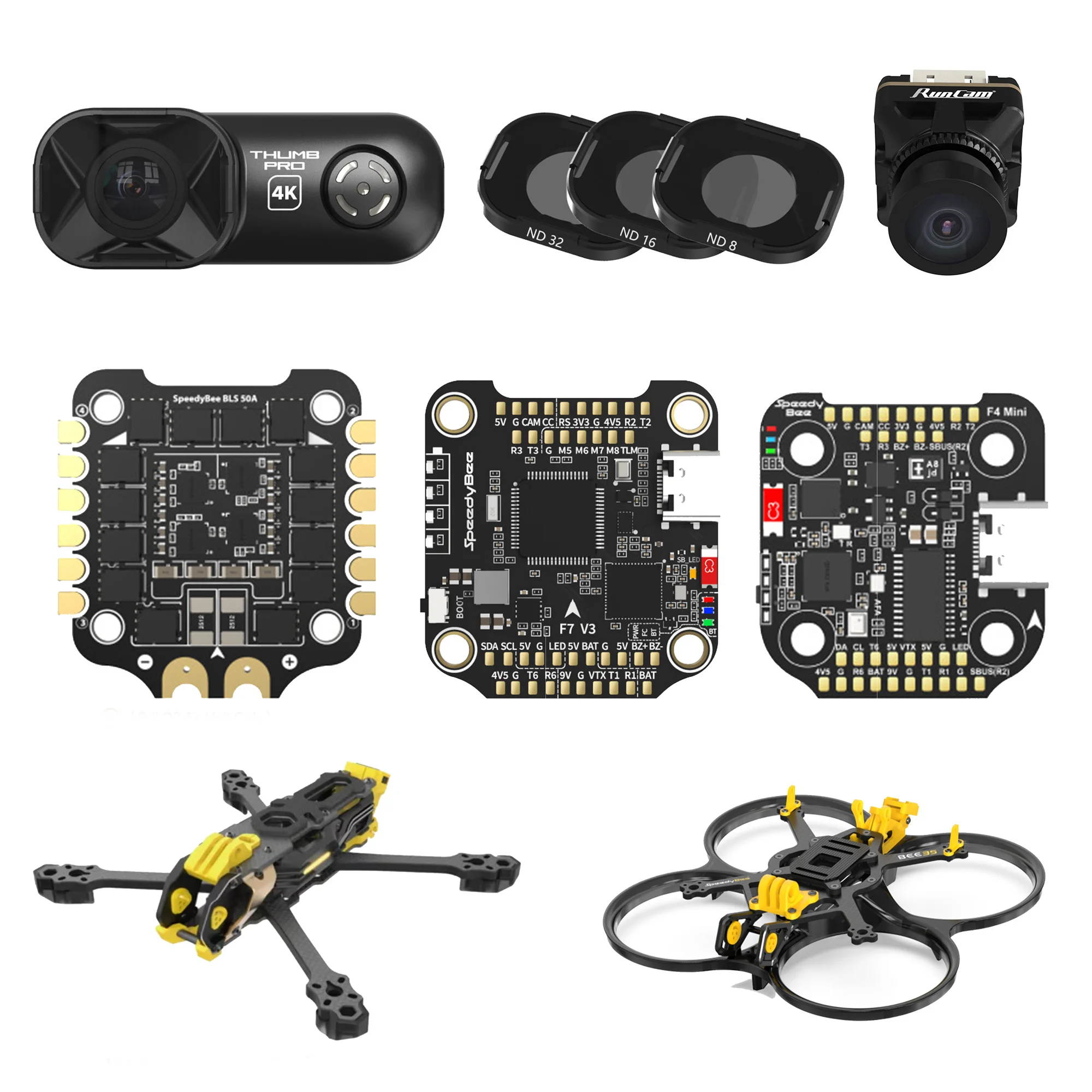 SpeedyBee F405 BLS 50A ESC / V4 BLS 55A STACK / Bee35 3.5 Frame ...