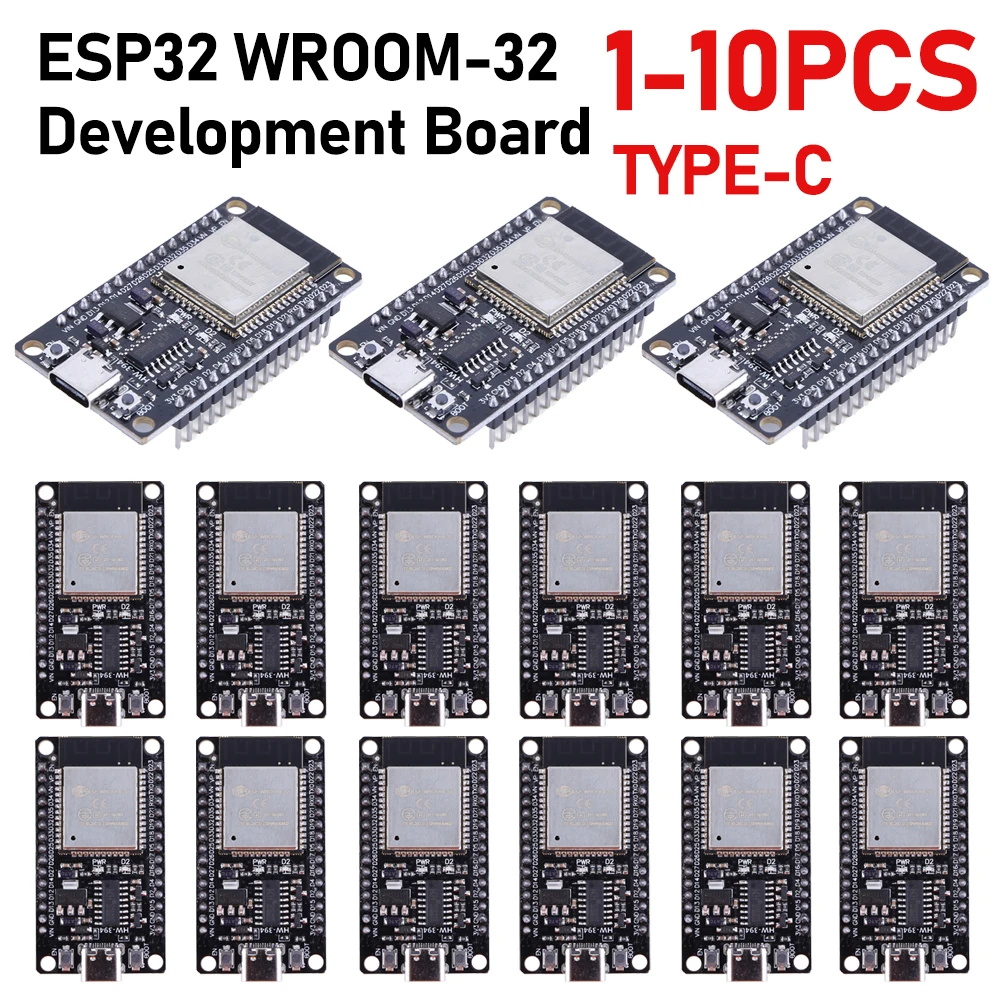 ESP32-WROOM-32-Development-Board-5V-TYPE-C-CH340C-WiFi-Bluetooth-Ultra ...