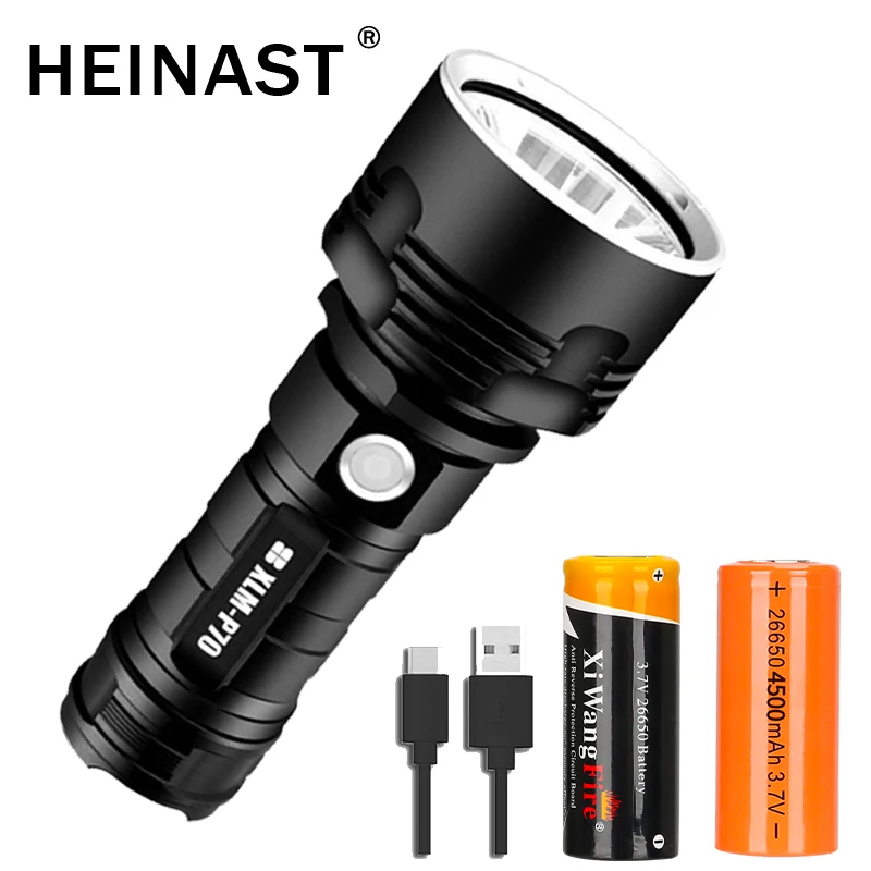 Portable Flash Lantern Tactical Powerful Flashlight P70 L2 Camping Lamp ...