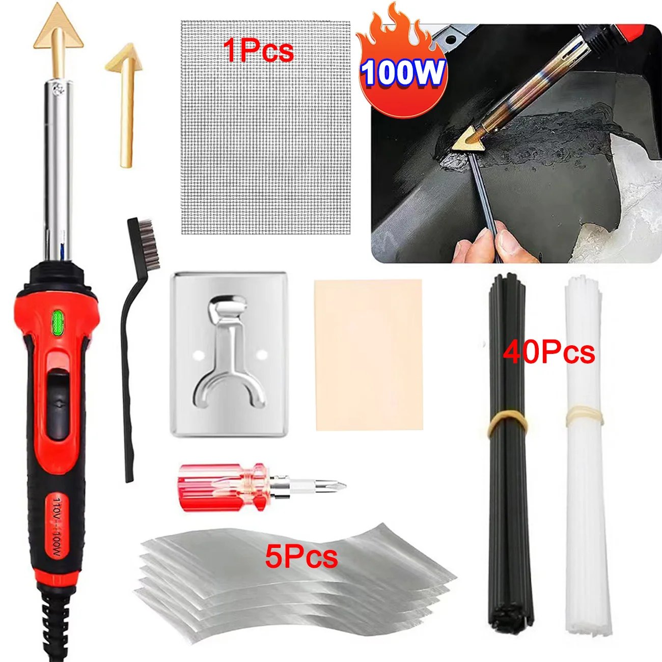 2 in 1 Plastic Welding Kit Soldering Iron Gun for Surface Repair Car ...