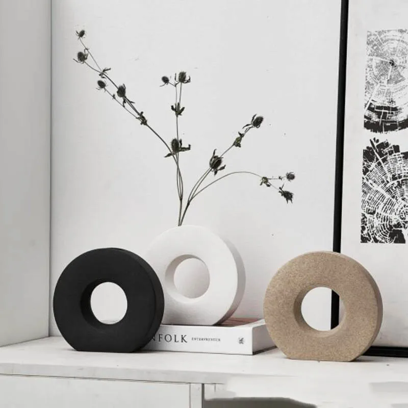 Nordic-Home-Decor-Vase-Decoration-Home-Donut-Vase-Luxury-Living-Room ...
