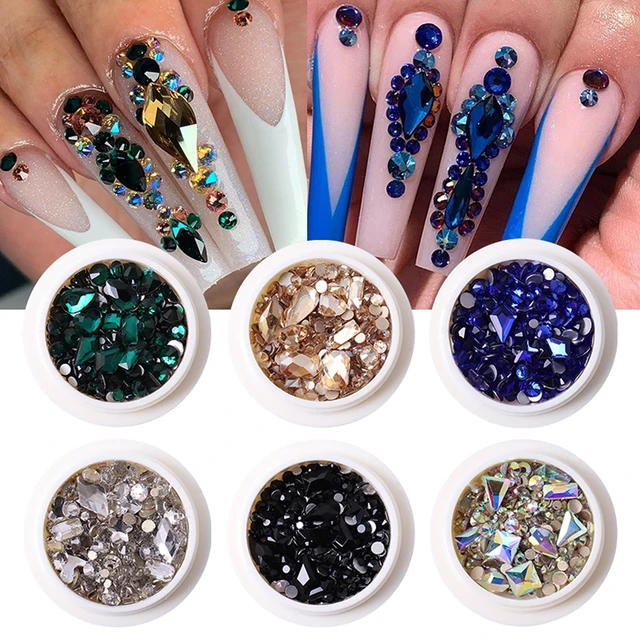 Acrylic Nails Designs With Rhinestone