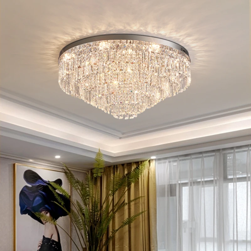 modern-style-ceiling-light-K9-crystal-stainless-steel-decorative-living ...