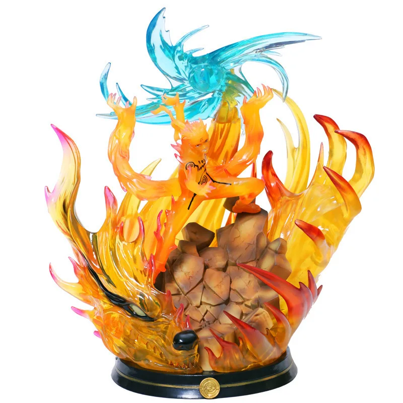 GK Naruto Kurama Chakra Mode Shippuden Anime Figurine Model Action ...