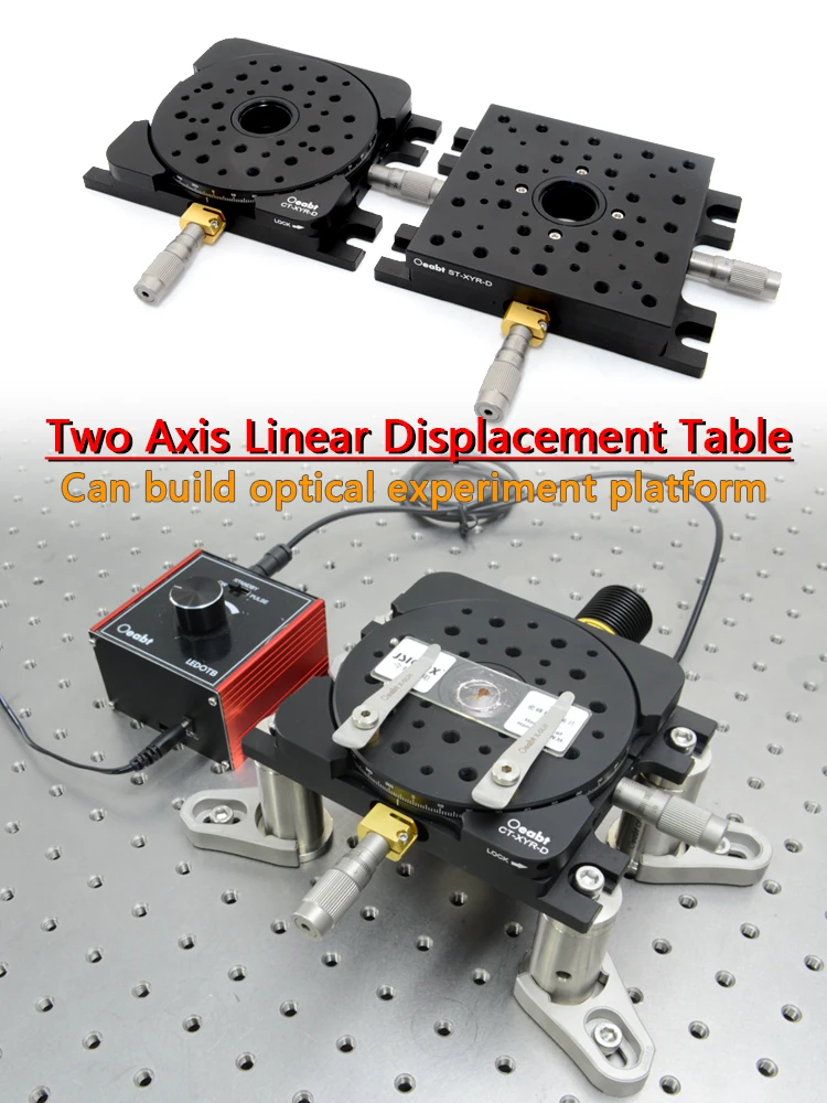 Laserland T-XYR-D Series Double Two Axis Linear Displacement Table XY ...