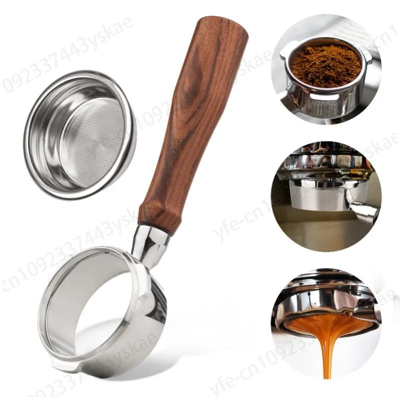 58Mm-3-Ears-Stainless-Steel-Bottomless-Naked-Walnut-Coffee-Handle-Cup ...