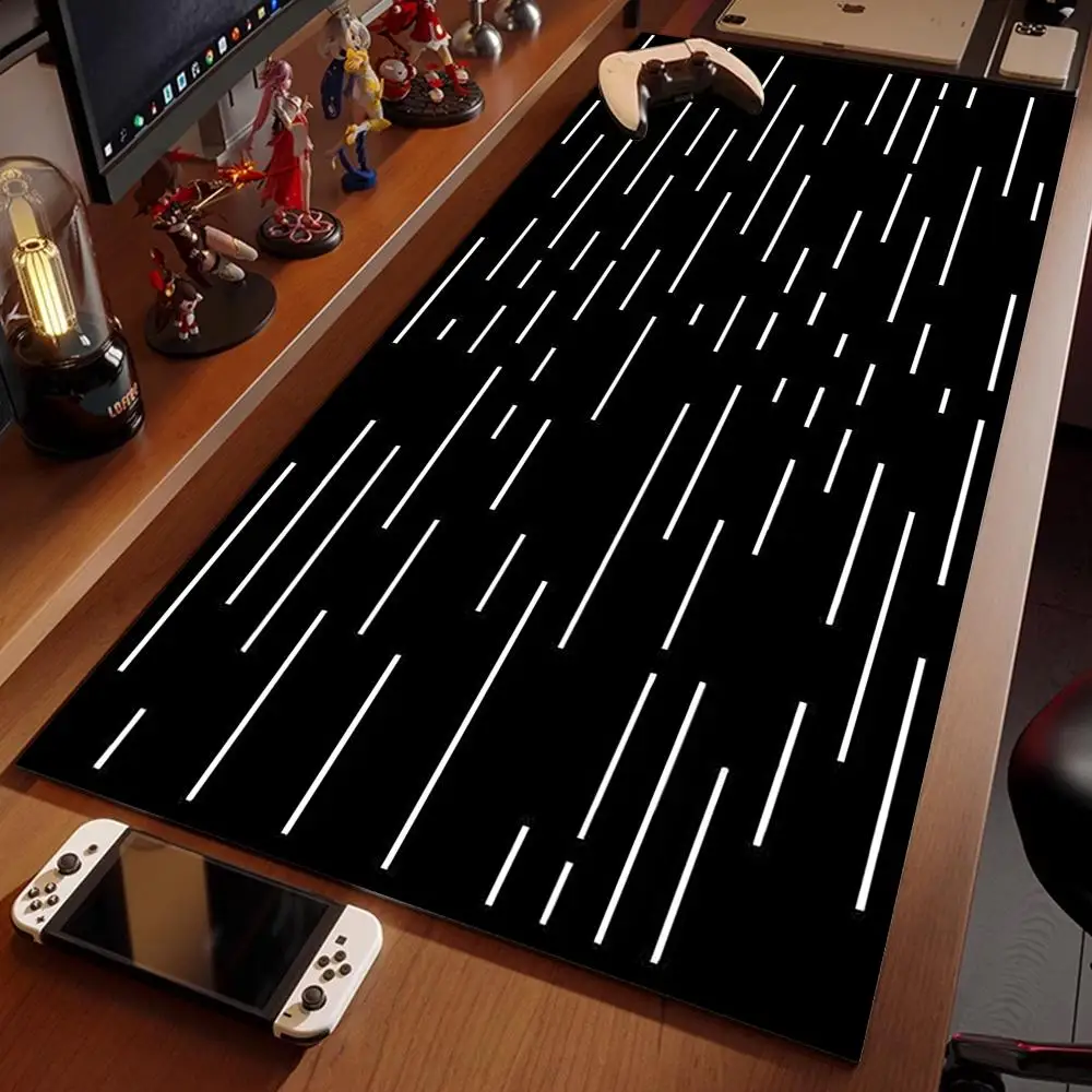 Large-Black-White-Mouse-Pad-PC-game-mousepad-laptop-desk-pad-XXL-non ...