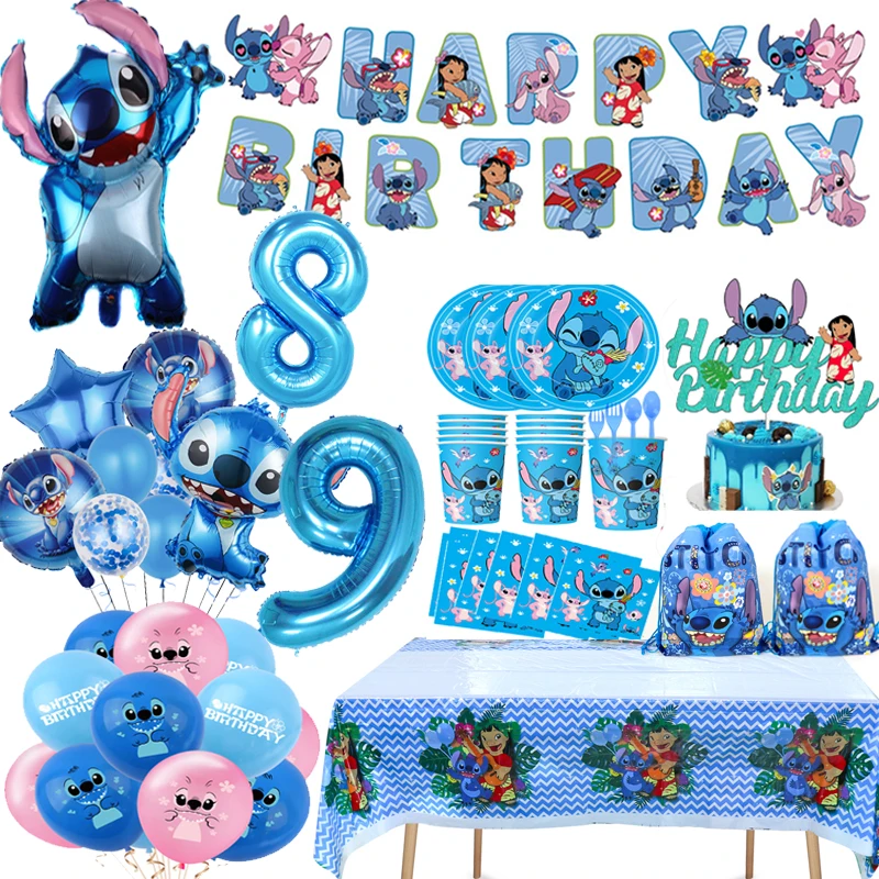 Lilo-and-Stitch-Birthday-Decorations-Balloons-Tableware-Plate-Napkins ...