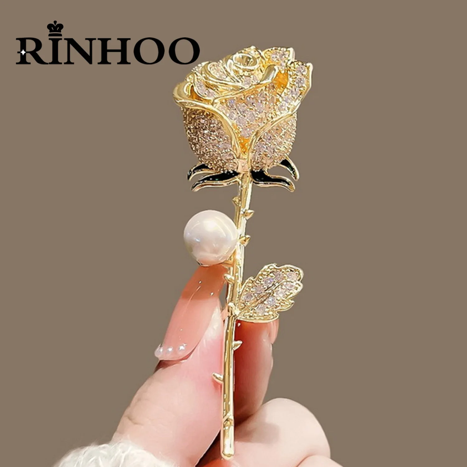Rinhoo-Full-Rhinestone-Rose-Flower-Brooch-For-Women-Elegant-Luxury-Imitaion-Pearl-Floral-Lapel ...