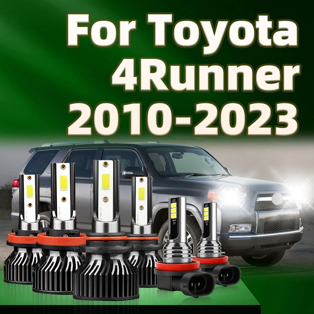6PCS Car Headlight Mini Lamp LED Bulbs Kit 6000k Fog Light For Toyota ...