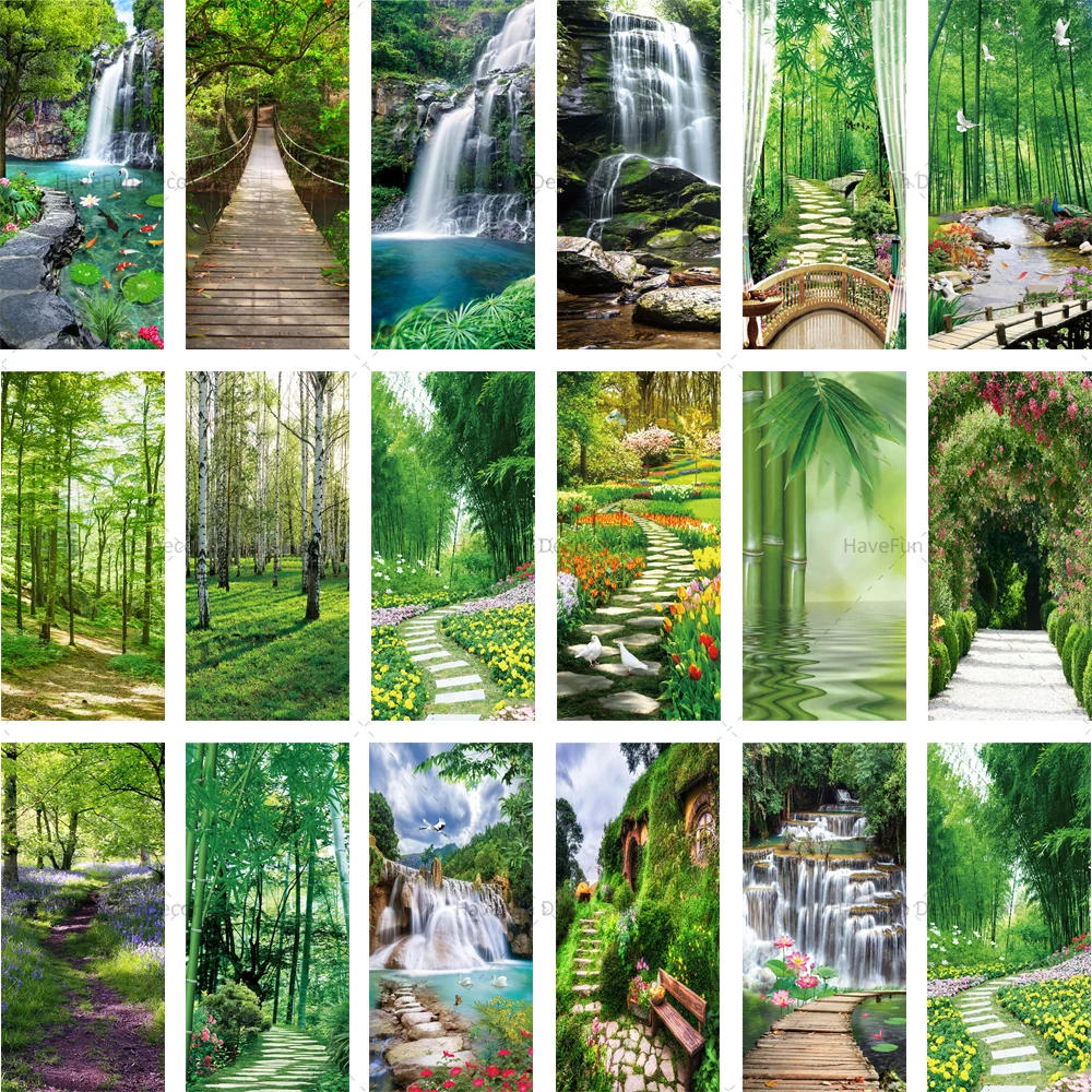 Nature Scenery Door Sticker Vinyl Waterproof Self Adhesive Home ...