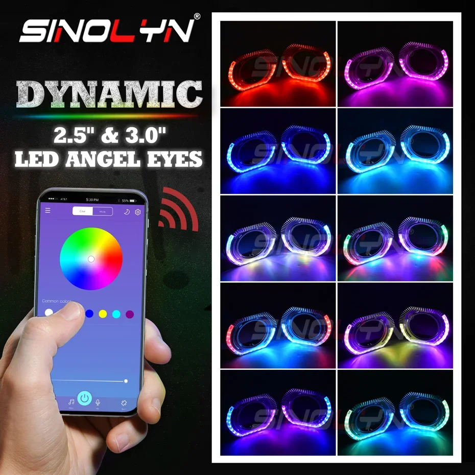 2-5-3-0-Inch-RGB-Revolving-Dynamic-LED-Multicolor-Angel-Eyes-Shrouds ...
