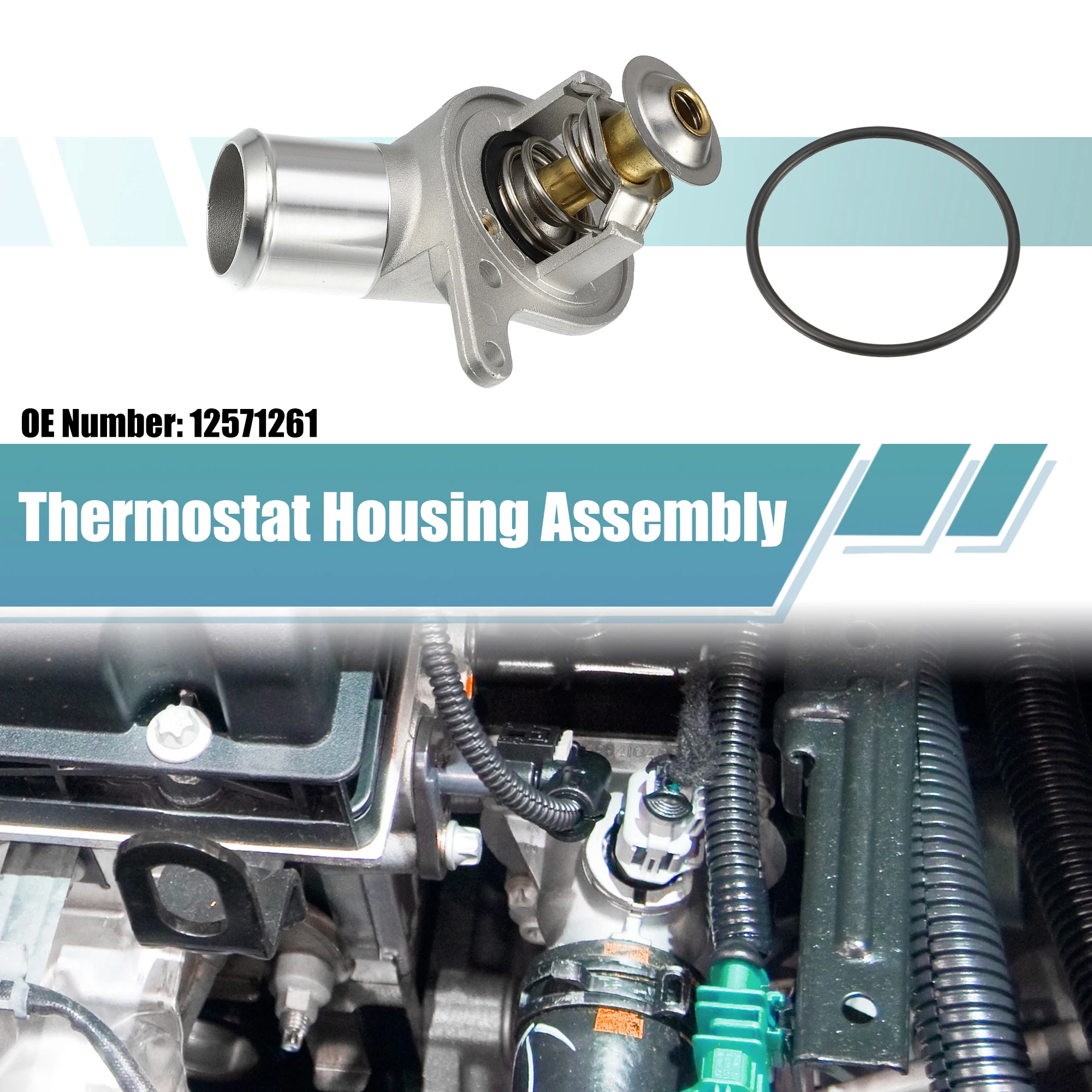 X-Autohaux-Car-Engine-Coolant-Thermostat-Housing-Assembly-Water-Outlet ...