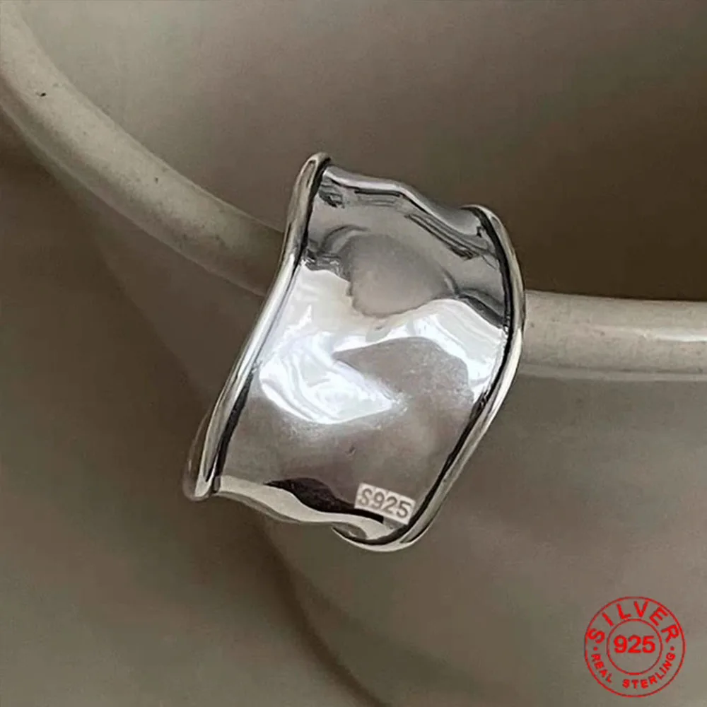 BFCLUB-Silver-Color-Rings-for-Women-Simple-Geometric-Handmade-Irregular ...