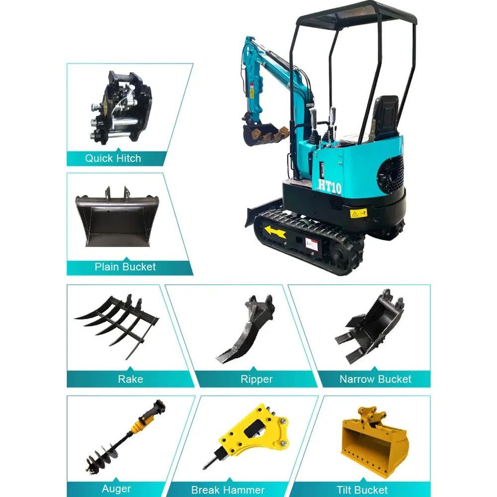 Mini-Excavator-Anexo-Escavadeira-Bagger-Escavadeira-Esmagamento-Vala ...