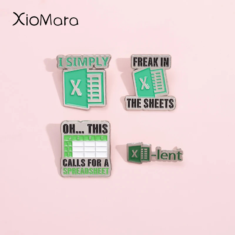 Freak-In-The-Sheets-Enamel-Pins-Office-Excel-Statistical-Function-Metal-Brooch-Fashion-Lapel ...