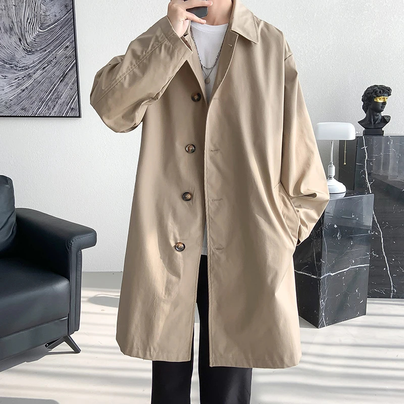 Trench-coat-masculino-moda-longo-blus-o-masculino-cor-s-lida-nico ...