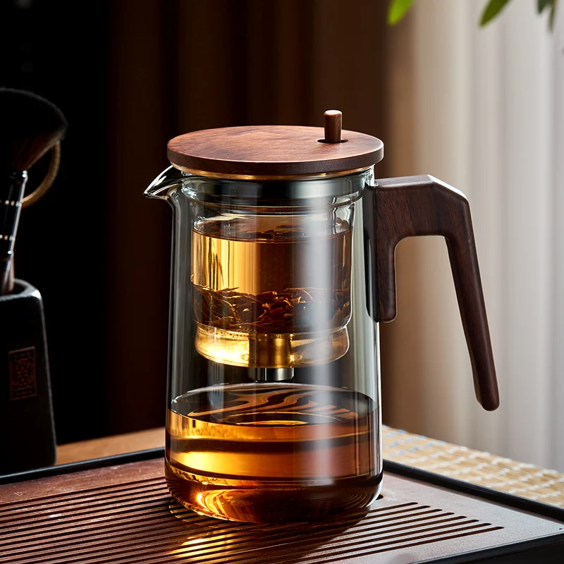 GIANXI-Glass-Teapot-With-Wood-Handle-Heated-Resistant-One-button ...