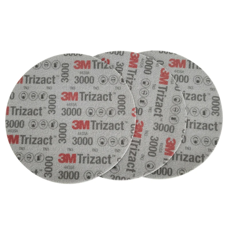 1Pcs 3M 스폰지 연마 사포 3000 그릿 5000 자동차 페인트 마감 6 인치 150mm 원형 사포 02085