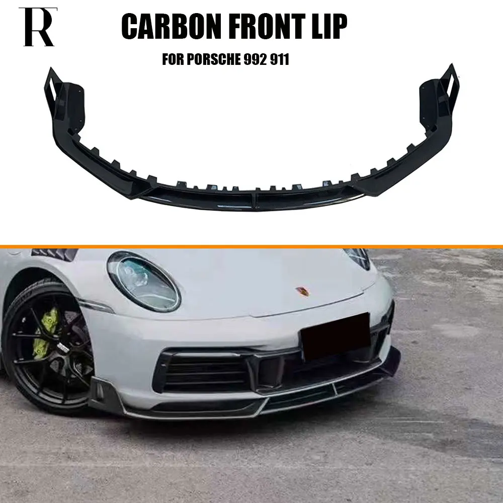 Velon-Style-Carbon-Fiber-Front-Lip-for-Porsche-992-911-2019-UP-Front ...