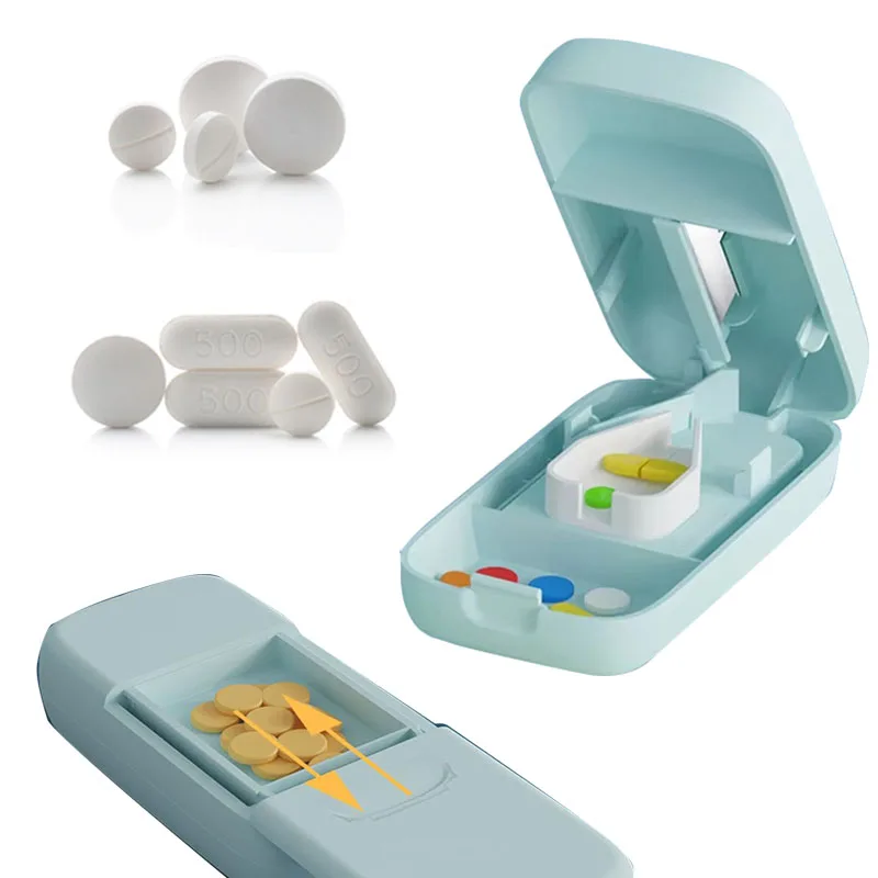 Portable Pill Cutter and Crusher Split Pills Removable Divide ...