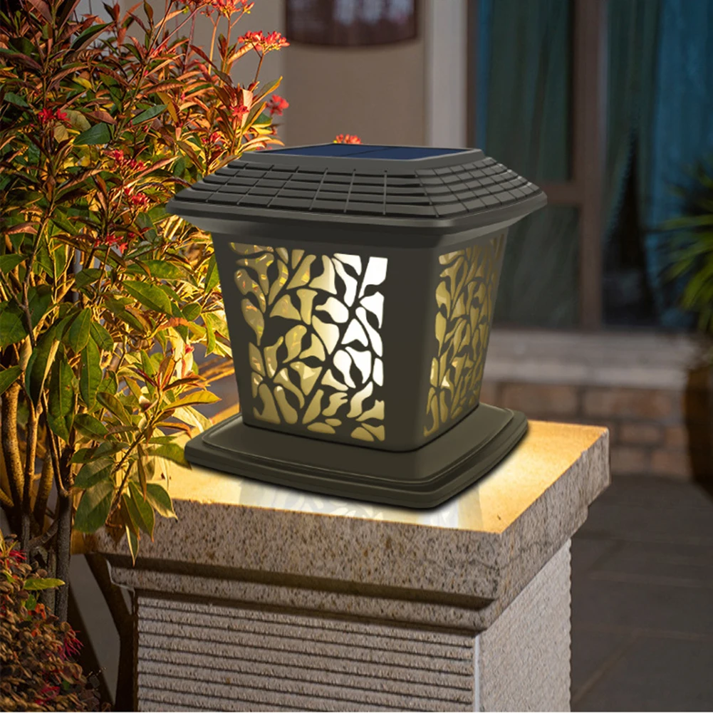 Solar-Post-Cap-Lights-Outdoor-Bright-LED-Light-With-2-Levels-Adjustable ...