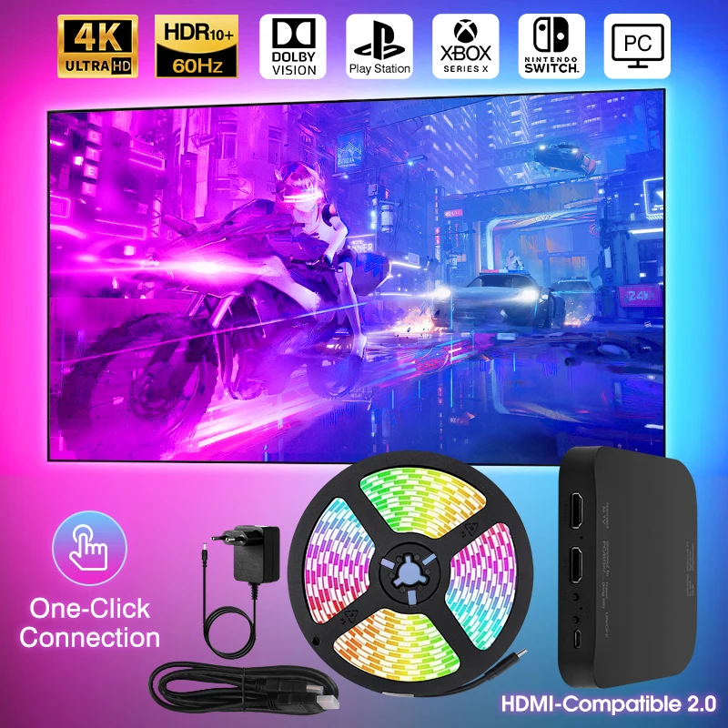 Ambient-TV-LED-Backlight-40-85-4K-atualizado-Dispositivo-compat-vel-com ...