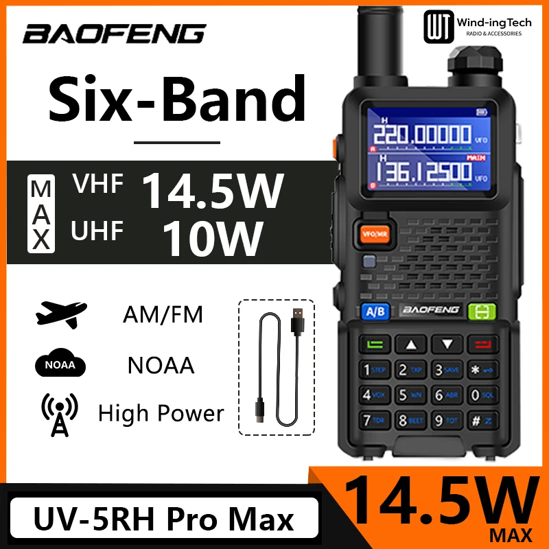 Baofeng-UV-5RH-Pro-Max-14-5W-Air-Band-Walkie-Talkie-Wirless-Copy ...