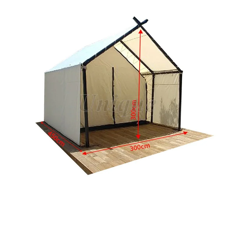 Prefab-Wood-House-for-Outdoor-Camping-Luxury-Triangle-Tent-Glamping ...