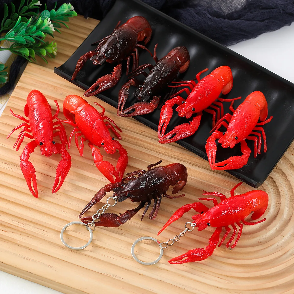 Creative Simulation Lobster Keychain Funny Crayfish Pendant Charm ...