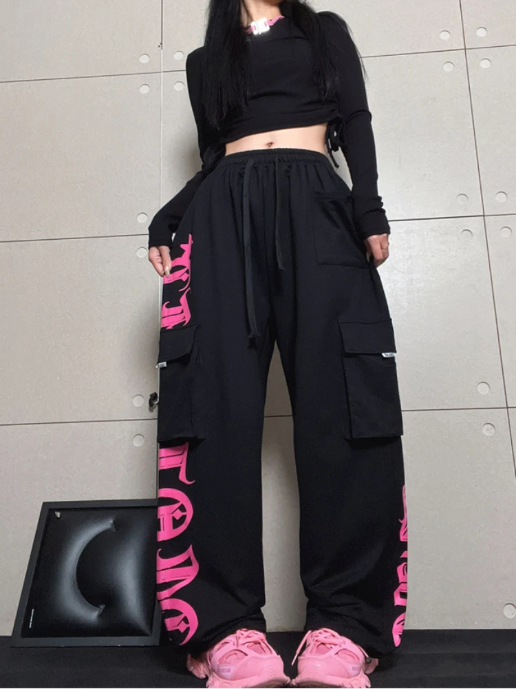QWEEK-Y2K-Korean-Style-Jogging-Sweatpants-Women-Streetwear-Kpop-Letter ...