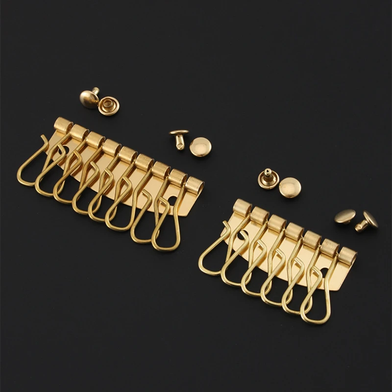 1Pcs Brass key holder Key Row Rivet Hook Keyring Organizer Holder DIY ...