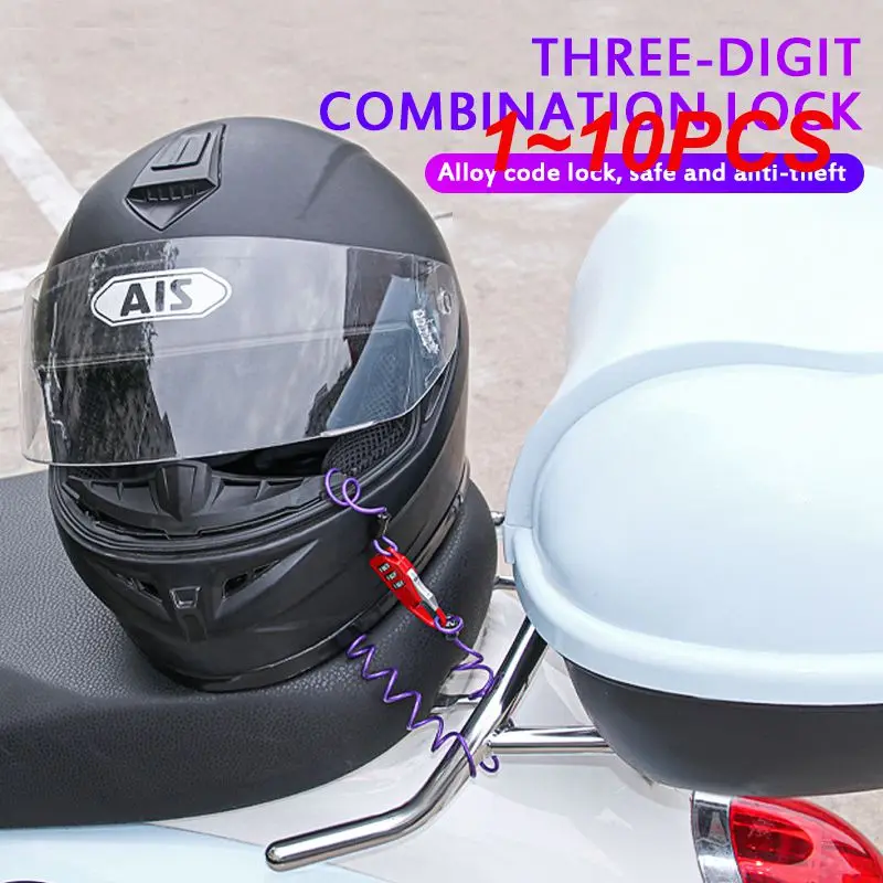 1-10PCS-Digit-Code-90cm-Locker-Portable-Password-Helmet-Lock-Door ...