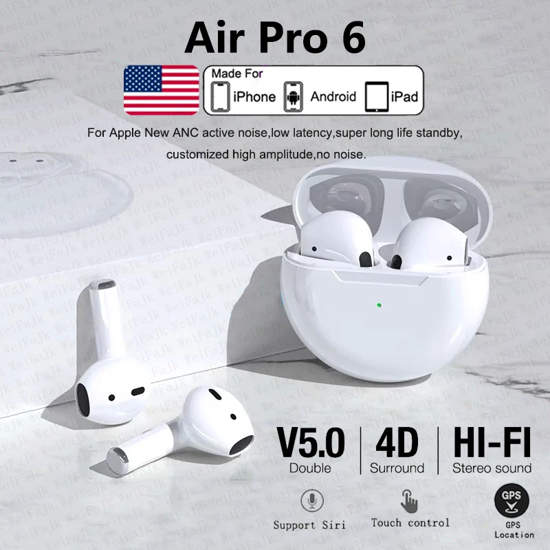 Original-Air-Pro-6-Pods-TWS-Max-Wireless-Bluetooth-Earphones-Mini ...
